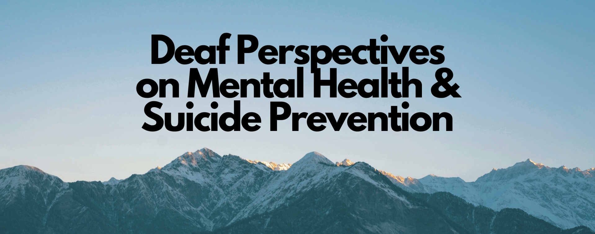 Deaf Perspectives on Mental Health & Suicide Prevention PANEL | UConn ...